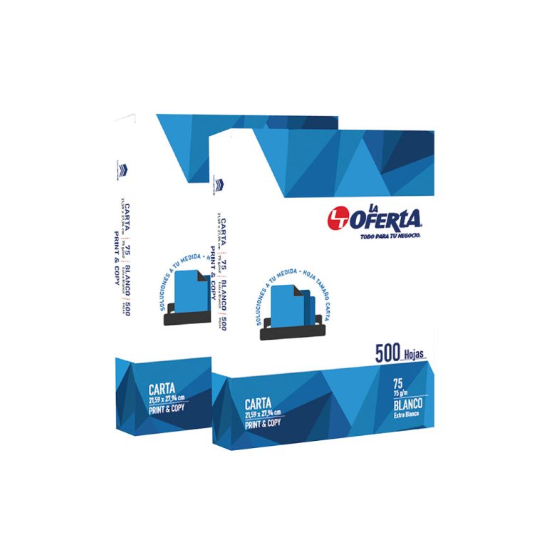 Resma de Papel Hoja Carta 75 gr 500 Hojas – NEW MARKET SPA